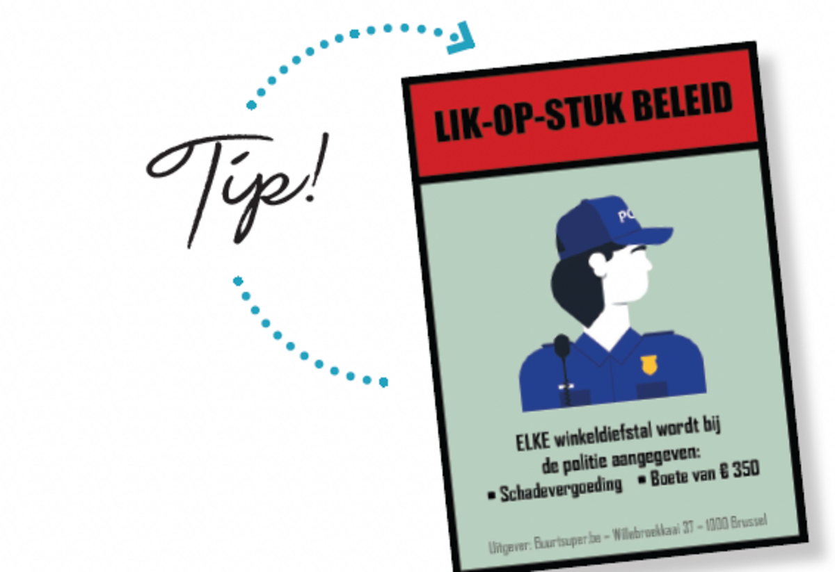 Lik-op-stuk affiche - Buurtsuper